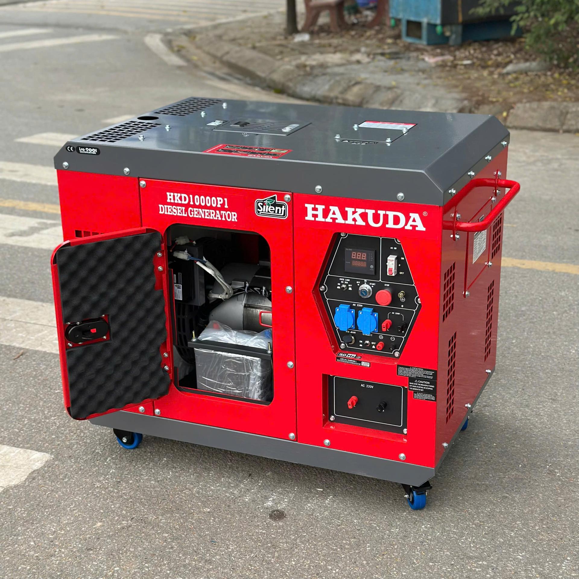 Máy phát điện chạy dầu 10KW HAKUDA 1 Pha HKD10000P1