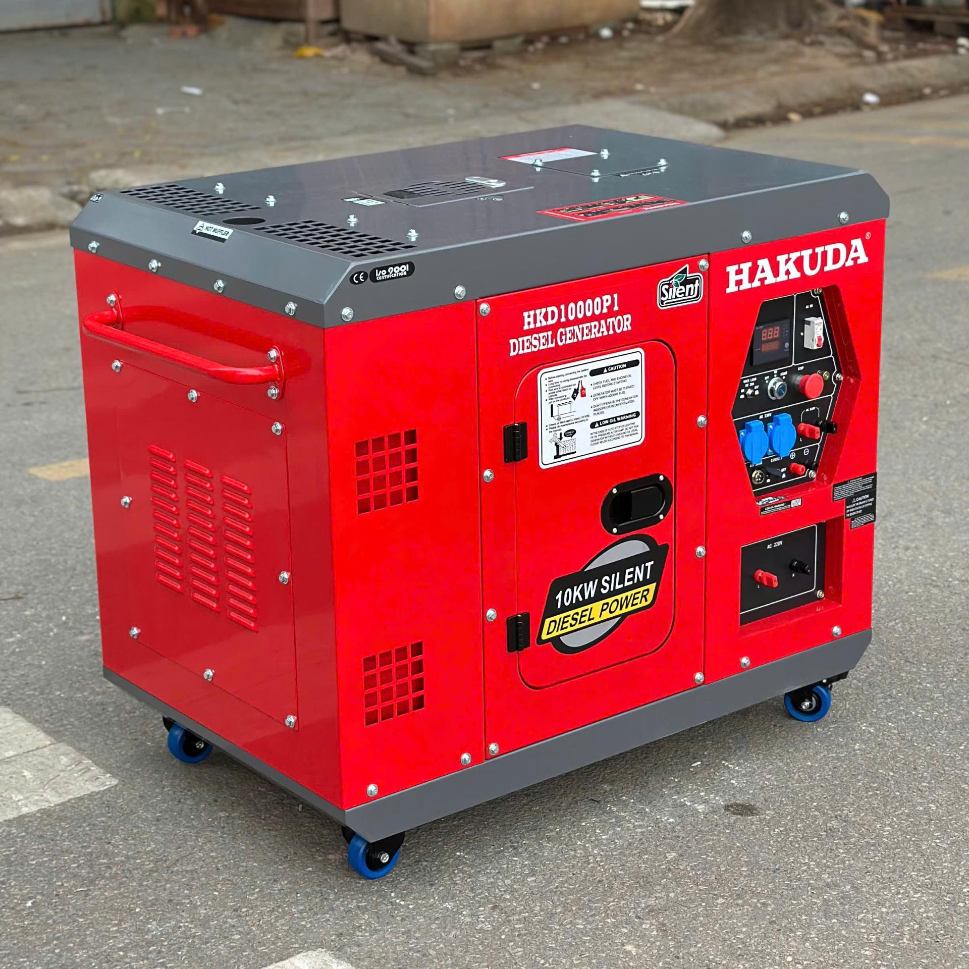 Máy phát điện chạy dầu 10KW HAKUDA 1 Pha HKD10000P1
