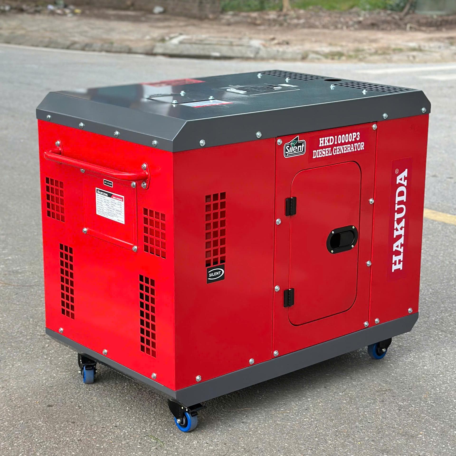 Máy phát điện chạy dầu 10KW HAKUDA 3 Pha HKD10000P3